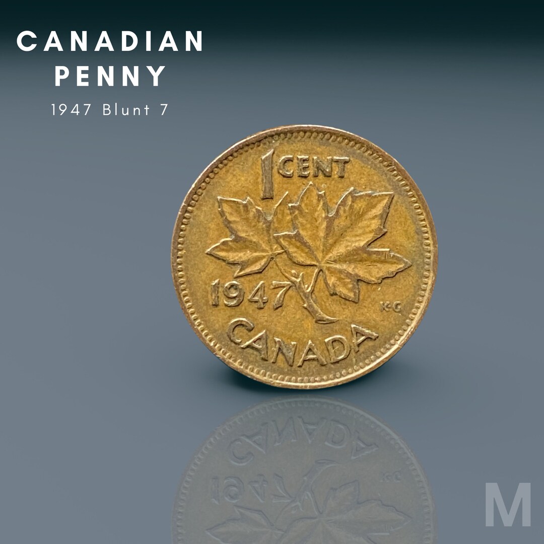 1947 Blunt 7 Canadian Penny King George VI Coin Collection - Etsy