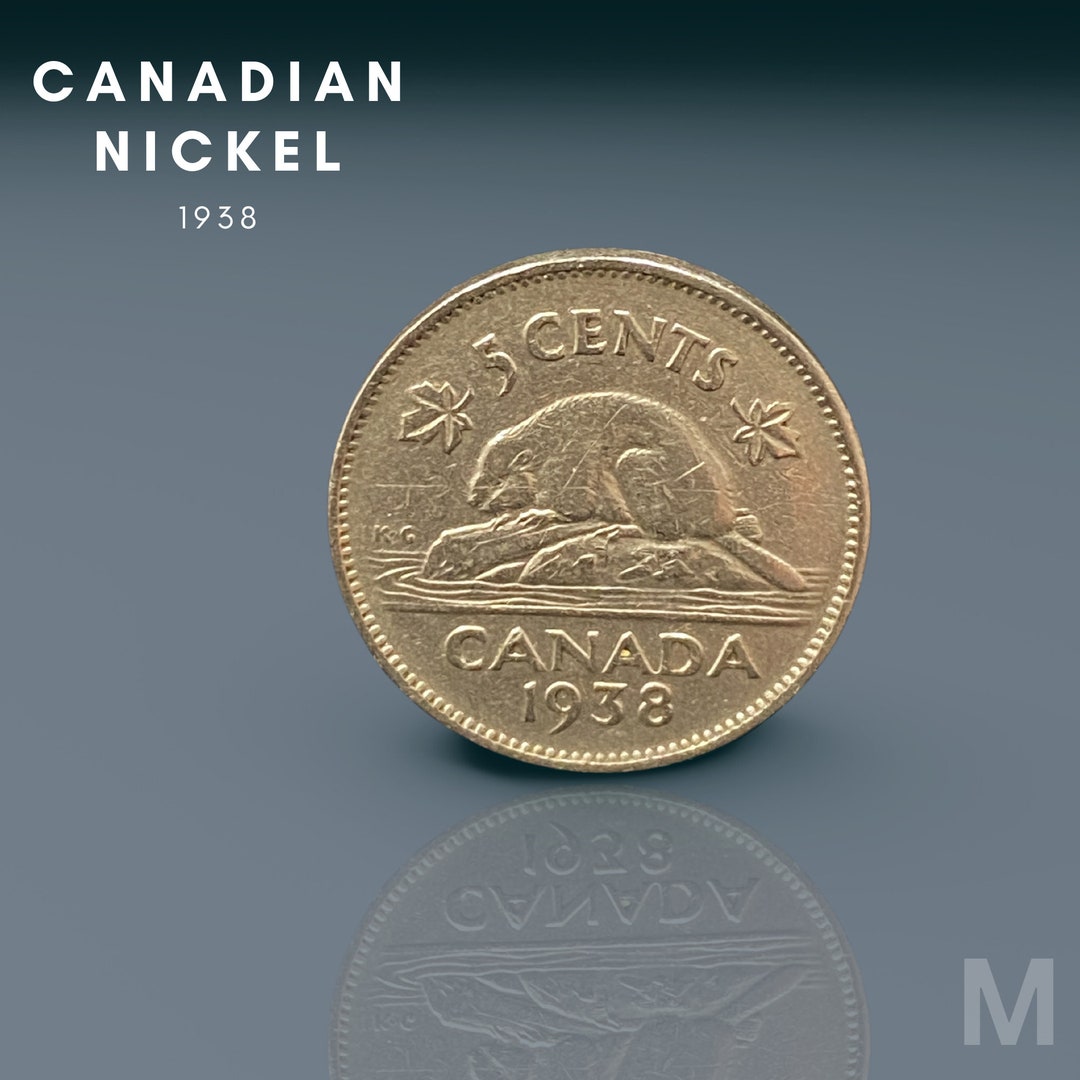 1938 Canadian Nickel King George VI Gift for Grandpa Coin Collection ...