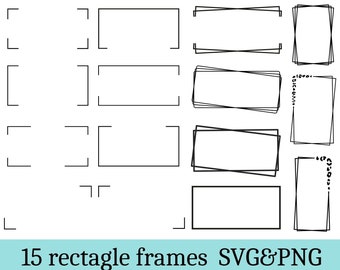 Rectangle Frame Svg - Etsy