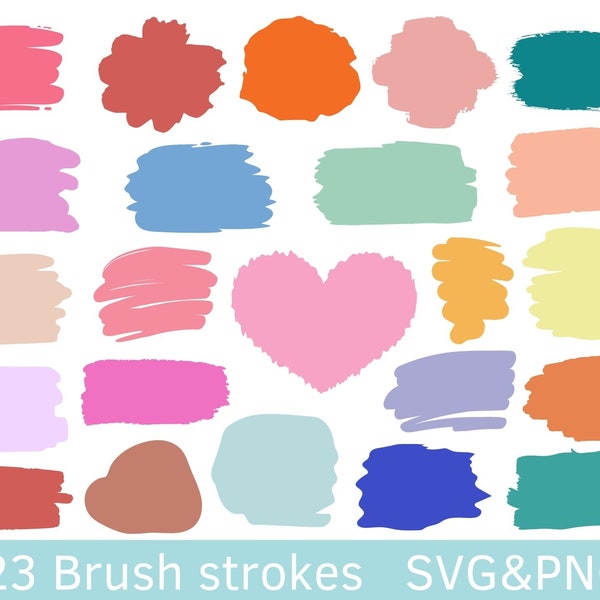 Brush Heart Svg - Etsy
