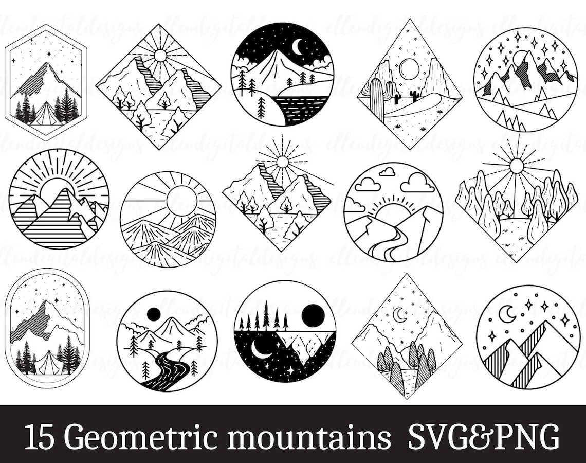 Berg Plotterdatei Berge Svg Berge Svg Natur Svg Berge - Etsy.de