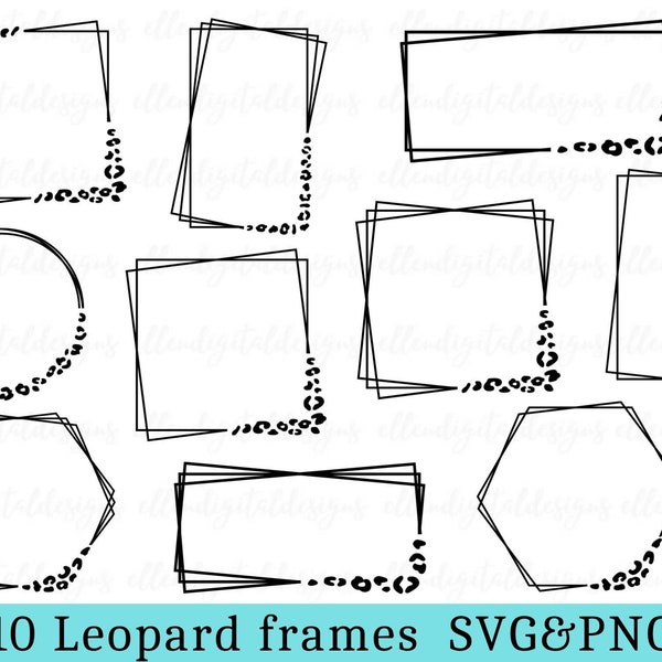 Leopard Print Frame Svg - Etsy