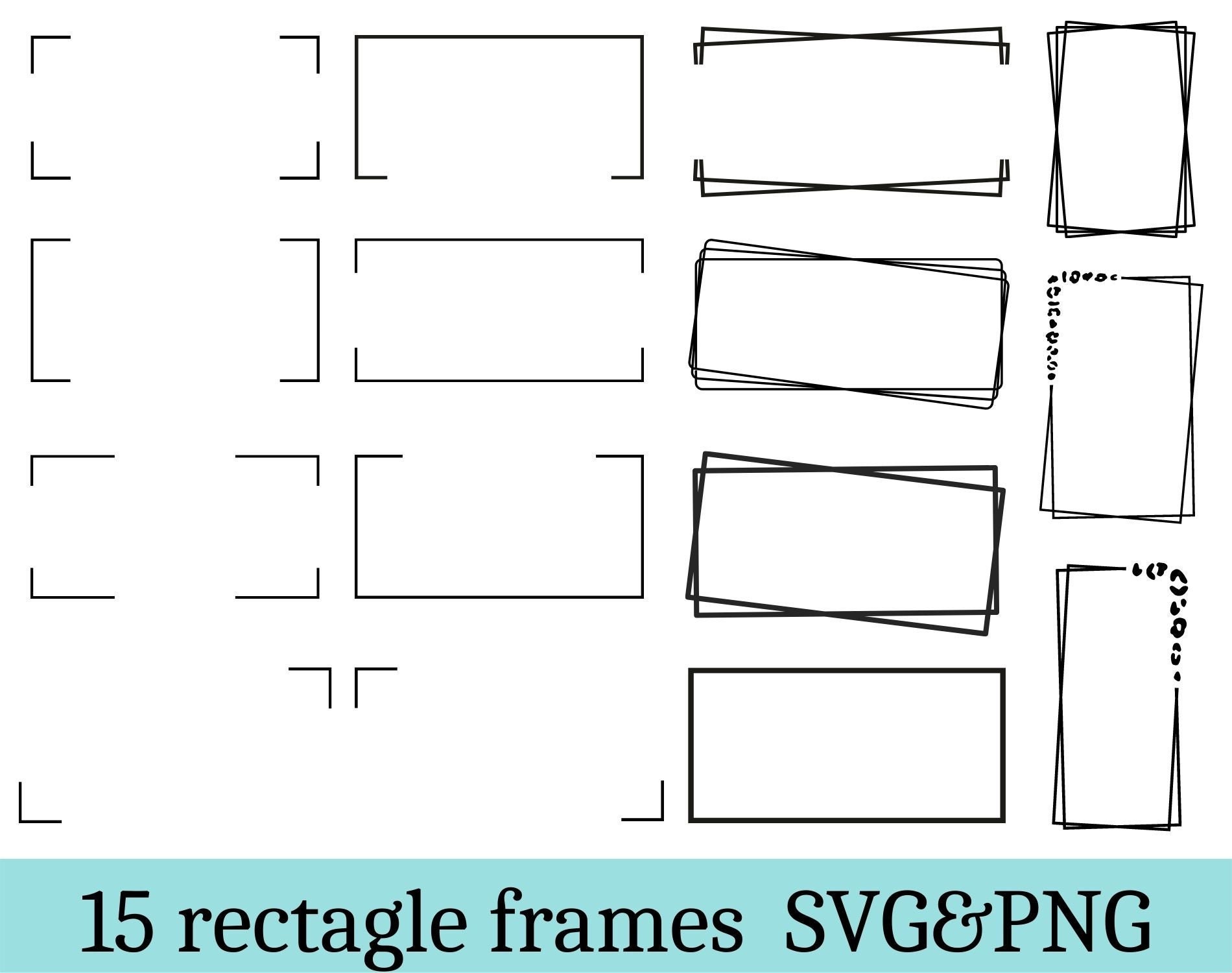 Rectangle Outline Svg Rectagle Frame Svg Rectangle Split Etsy Canada