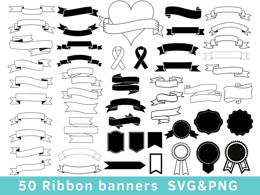 Ribbon banner svg bundle banner svg ribbon svg label svg - Etsy México