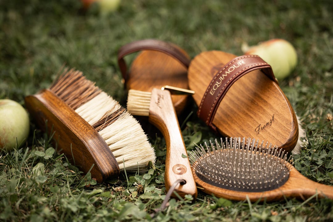 Personalized Horse Brush Starter Set – Mane, Shine, Hair & Root Brushes ...