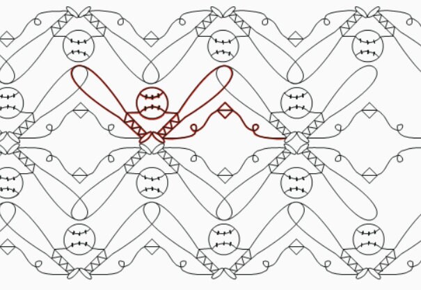 Baseball and Bat, Longarm Digital Quilting Designs Pattern E2E E465 - Etsy