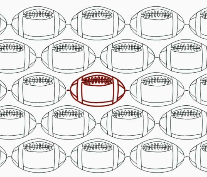 Football, Longarm Digital Quilting Designs Pattern E2E E444 - Etsy