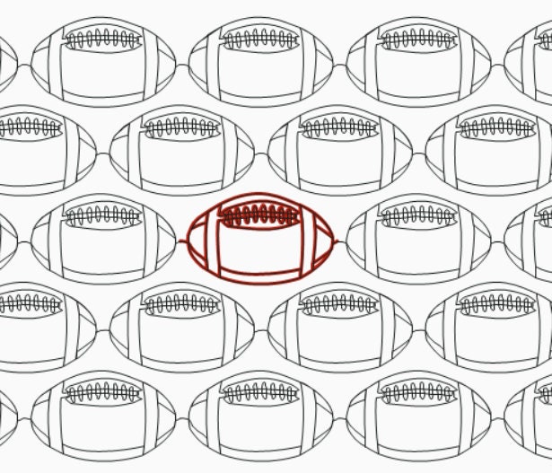 Football, Longarm Digital Quilting Designs Pattern E2E E444 - Etsy