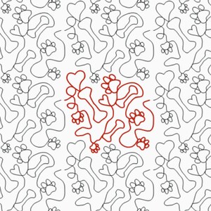 Dog Bone, Longarm Digit Quilting Designs Pattern E2E E484 - Etsy