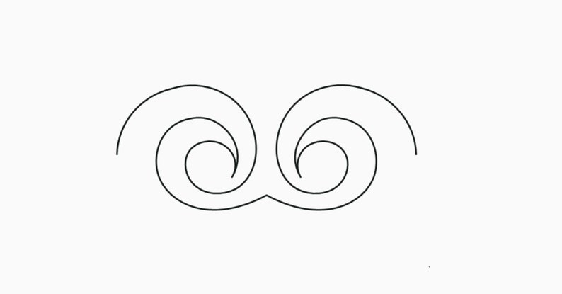 Curl, Longarm Digital Quilting Designs Pattern E2E E479 - Etsy