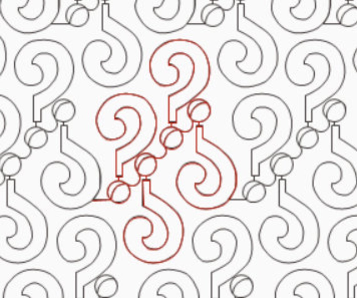 Question Mark, Longarm Quilting Digital Designs, Pattern, E2E, E495 - Etsy