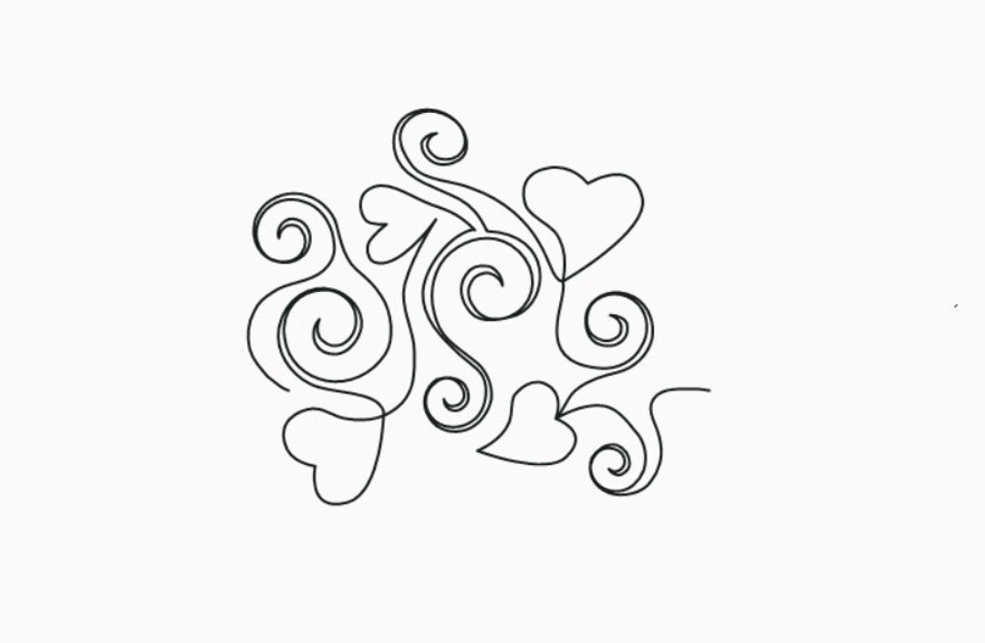 Hearts Intertwined Longarm Quilting Digital Designs Pattern E2E E471 - Etsy