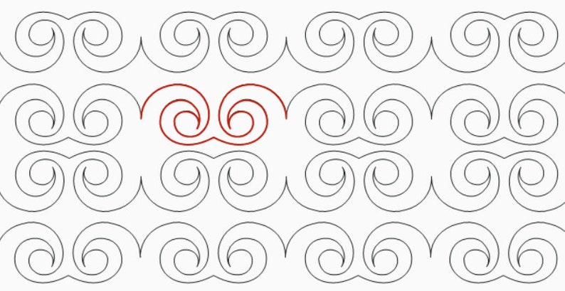 Curl, Longarm Digital Quilting Designs Pattern E2E E479 - Etsy