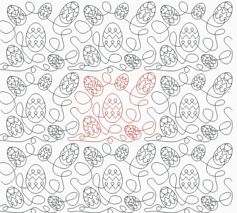 Easter Egg, Longarm Digital Quilt Designs Pattern E2E E442 - Etsy