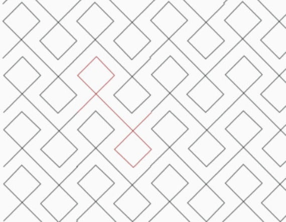 Diamond Chain Longarm Digital Quilting Designs Pattern E2E - Etsy