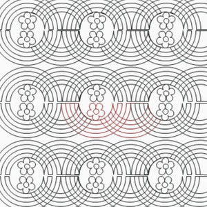 Baptist Fan & Flower, Longarm Digital Quilt Designs Pattern E2E E443 - Etsy