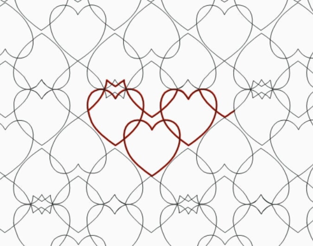 Heart Attack Longarm Digital Quilting Designs Pattern E2E - Etsy