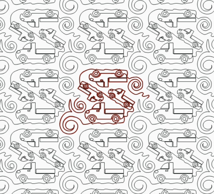 Truck Swirl, Longarm Digital Quilting Designs Pattern E2E E524 - Etsy