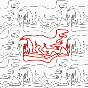 Dinosaur, Longarm Quilting Design, Digital Design, Pattern, E2E, E493 - Etsy