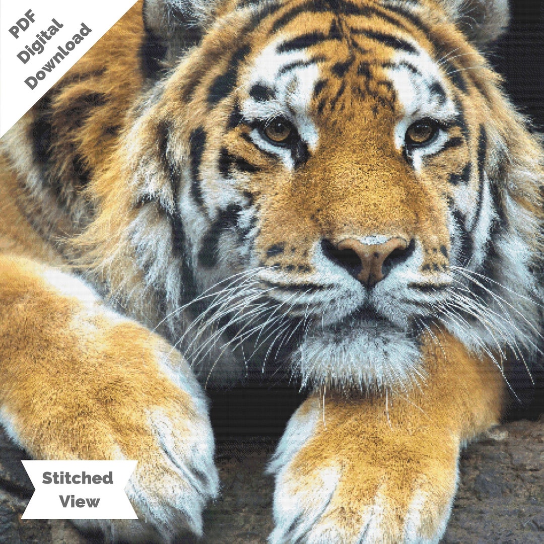 Crouching Tiger Cross Stitch Chart | PDF Download | Pattern Keeper ...