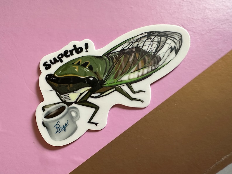 Cicada Sticker Superb - Etsy