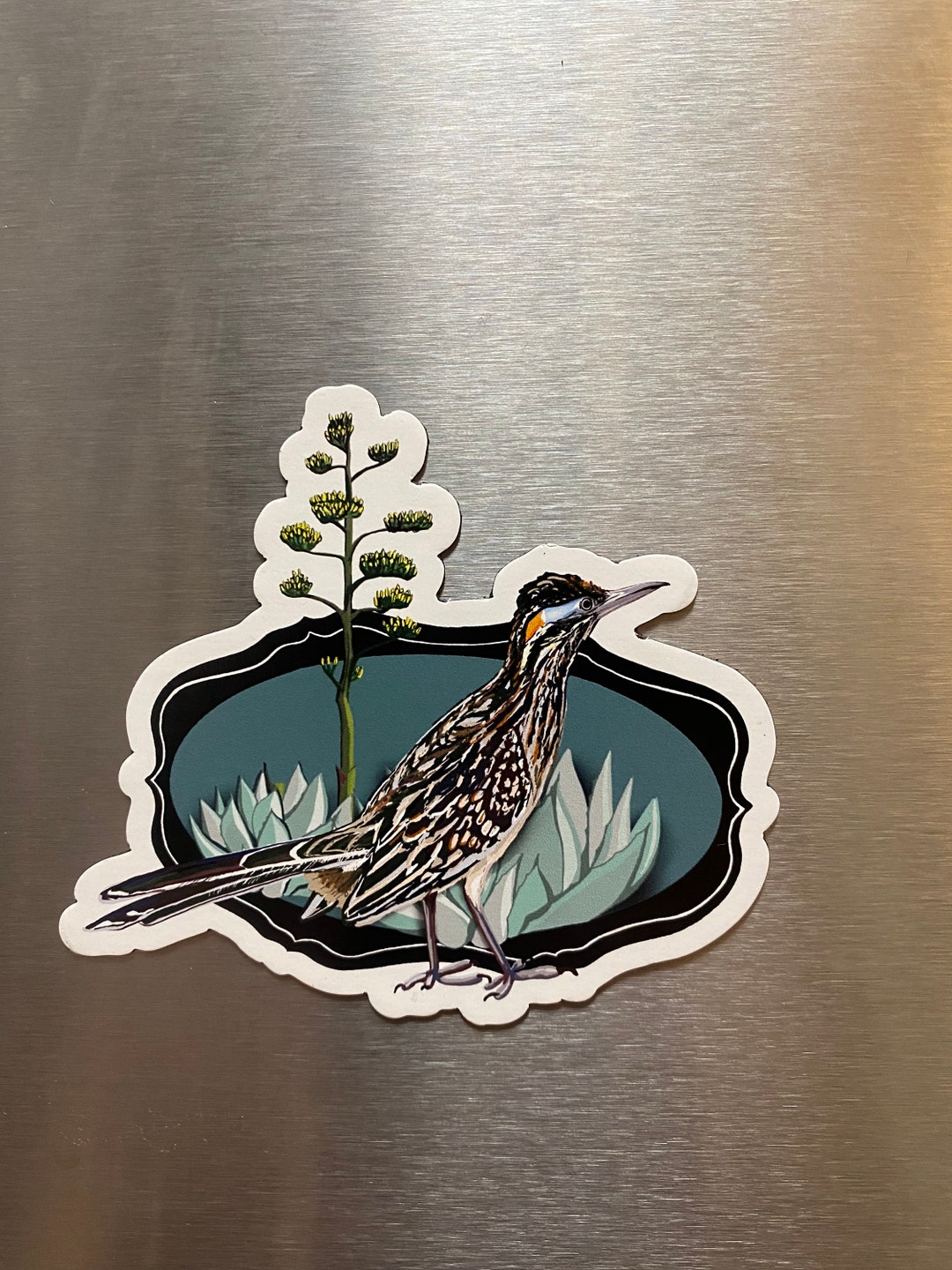 Roadrunner Southwest Desert Agave Die Cut Magnet - Etsy