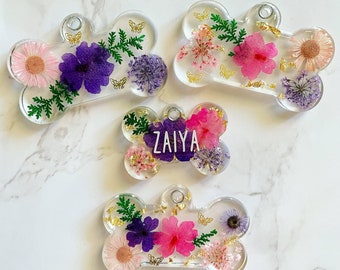 Flower Dog Tag - Etsy