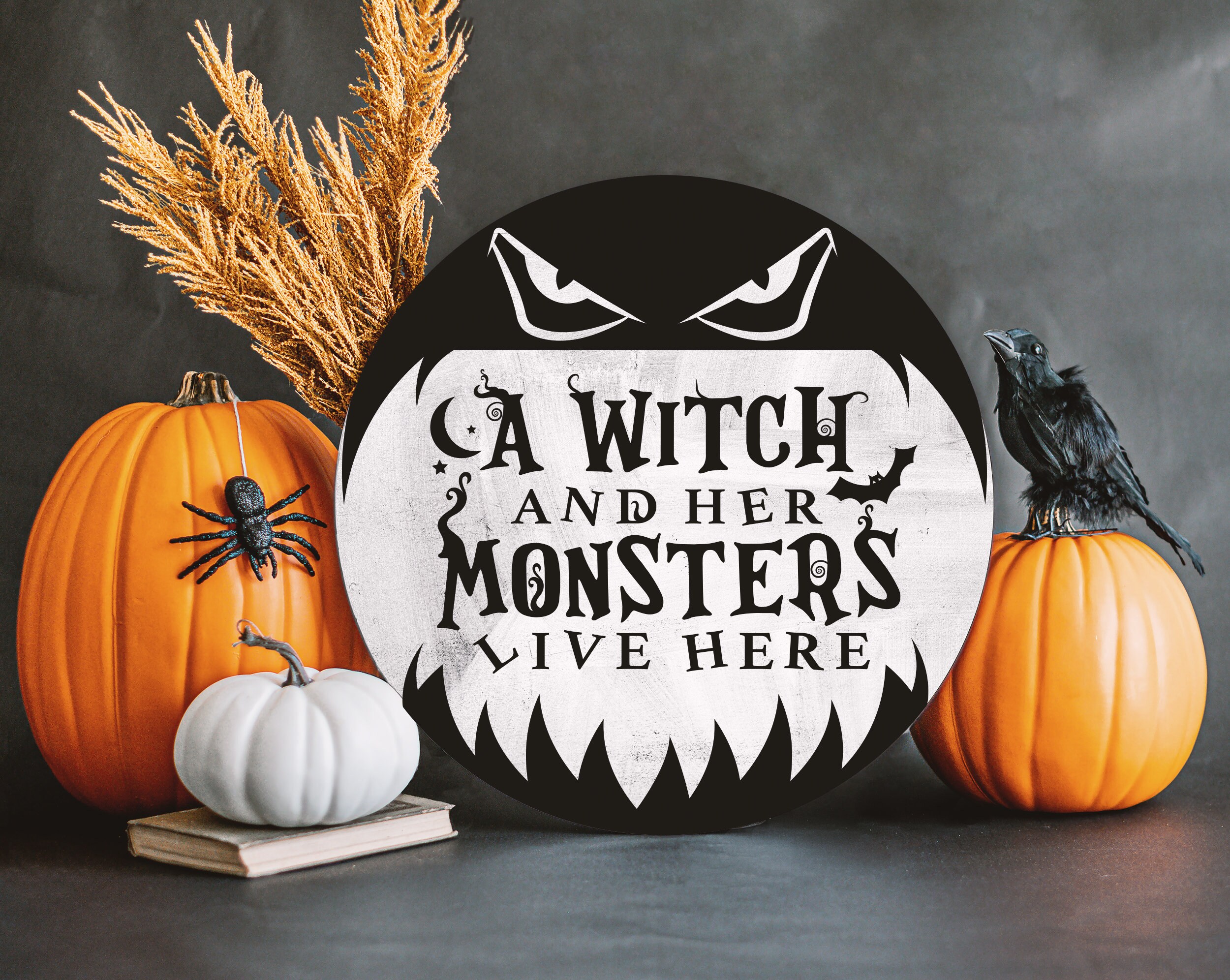 Witch Door Sign, A Witch and Her Monsters Svg, Home Decor, Eps, Cricut ...