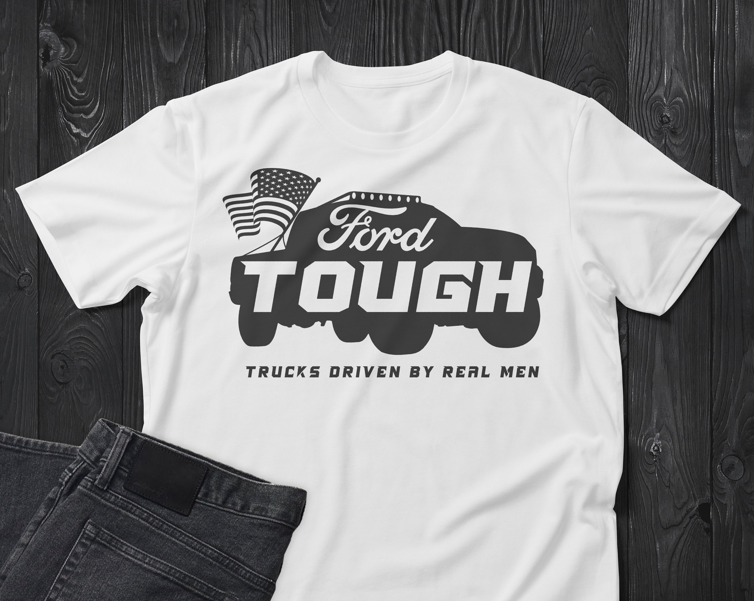 American Flag Ford Tough Svg, Big Truck Lovers, Png Cut Files, Ford Svg ...