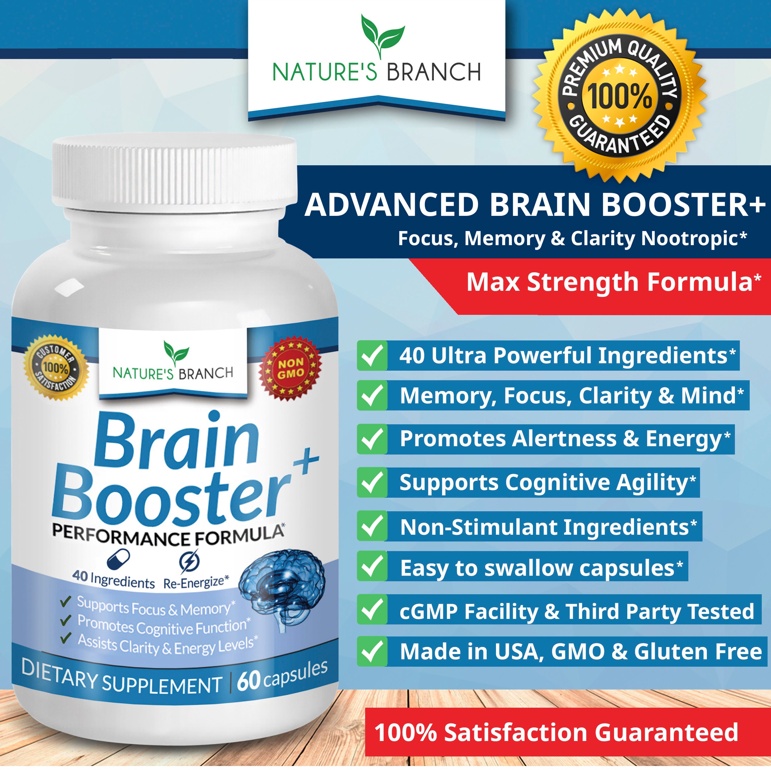 Advanced Brain Booster Supplements 40 Ingredients Memory - Etsy