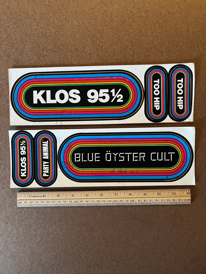 Vintage KLOS 95.5 Rainbow Decal Stickers - Etsy