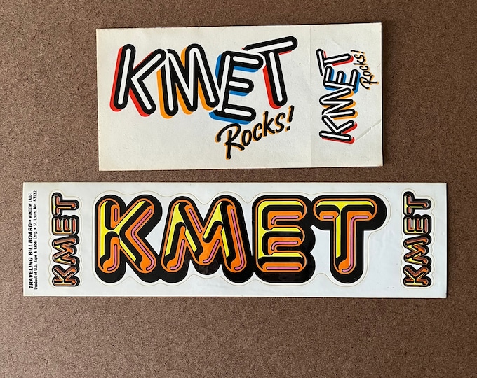 Vintage KMET 94.7 Radio Station Stickers - Etsy