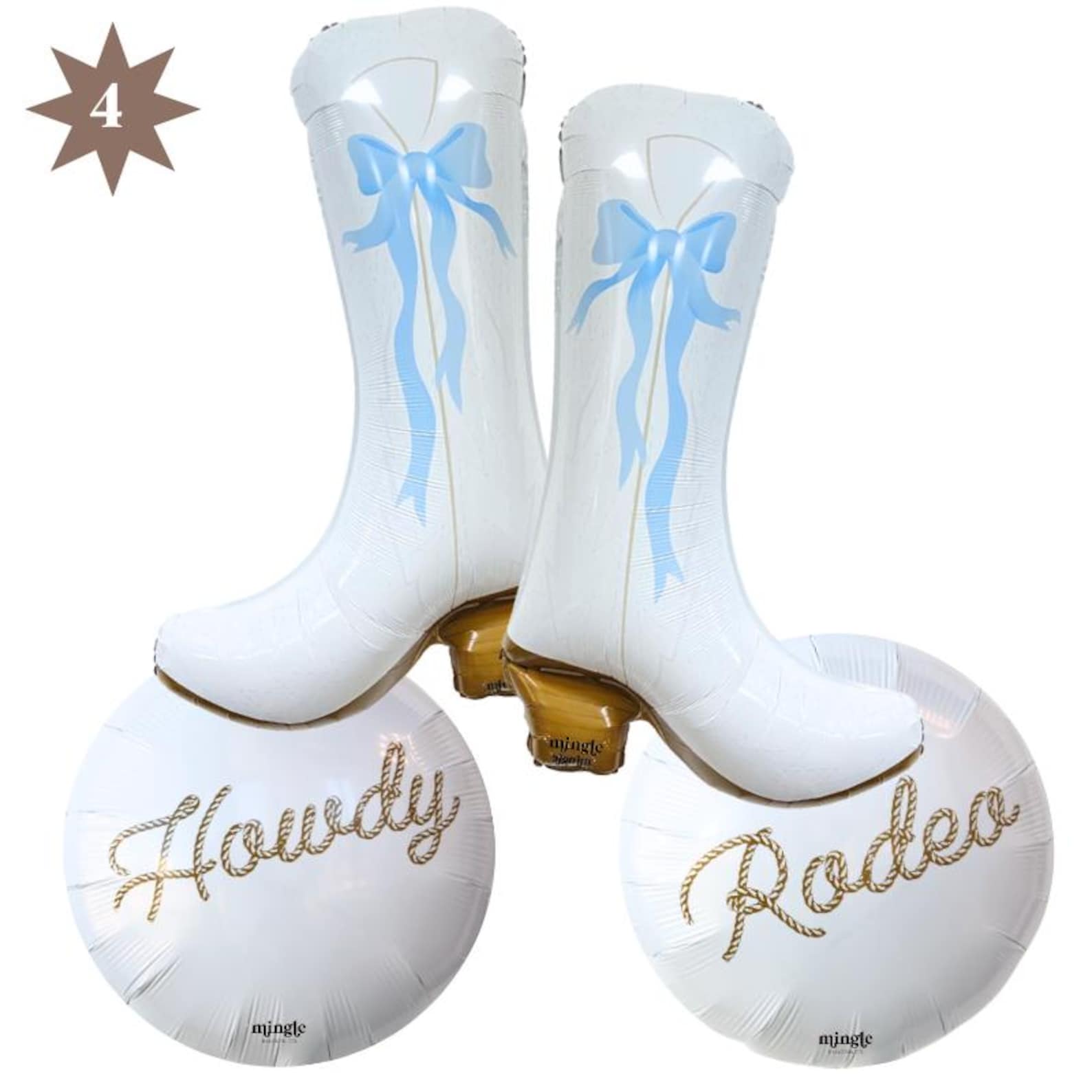 4 Pc. Coquette Cowboy Boot + Rodeo Balloons - Etsy