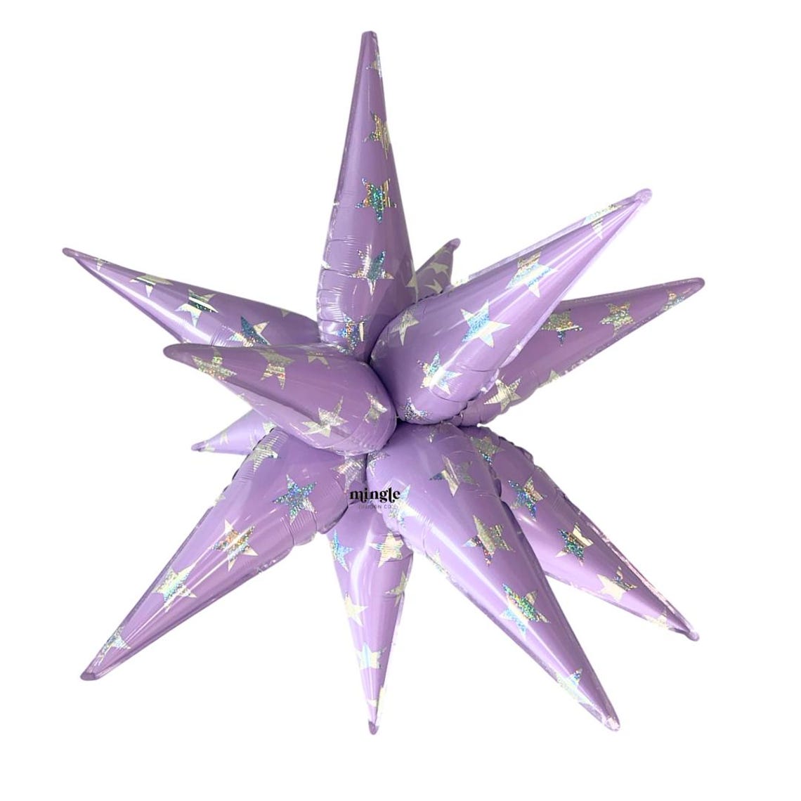 Purple Silver Sparkle Starburst Balloon - Etsy