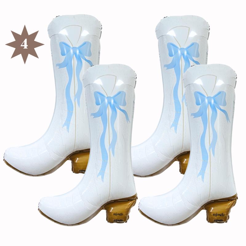 4 Pc. Coquette Bow Cowboy Boot Balloons - Etsy