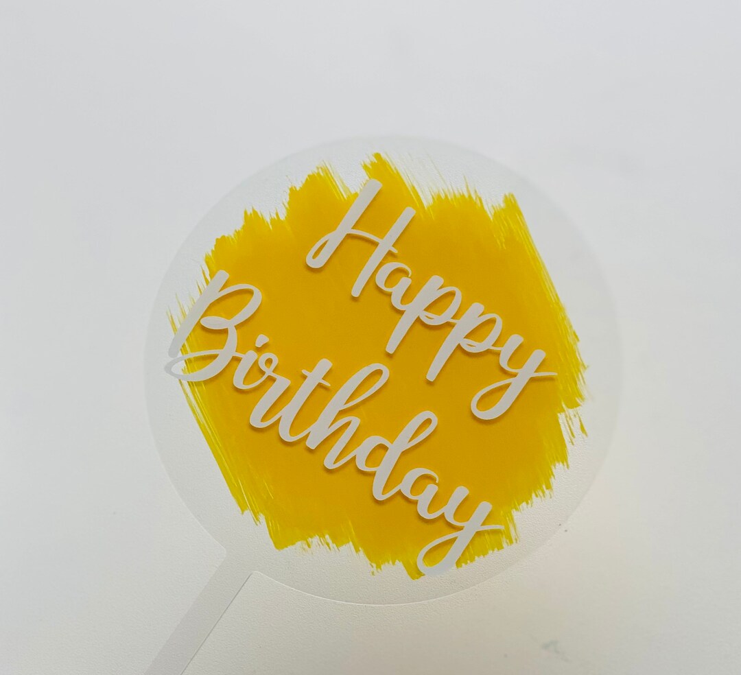 Custom Happy Birthday Cake Topper - Etsy