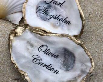 Oyster Shell Name Cards - Etsy