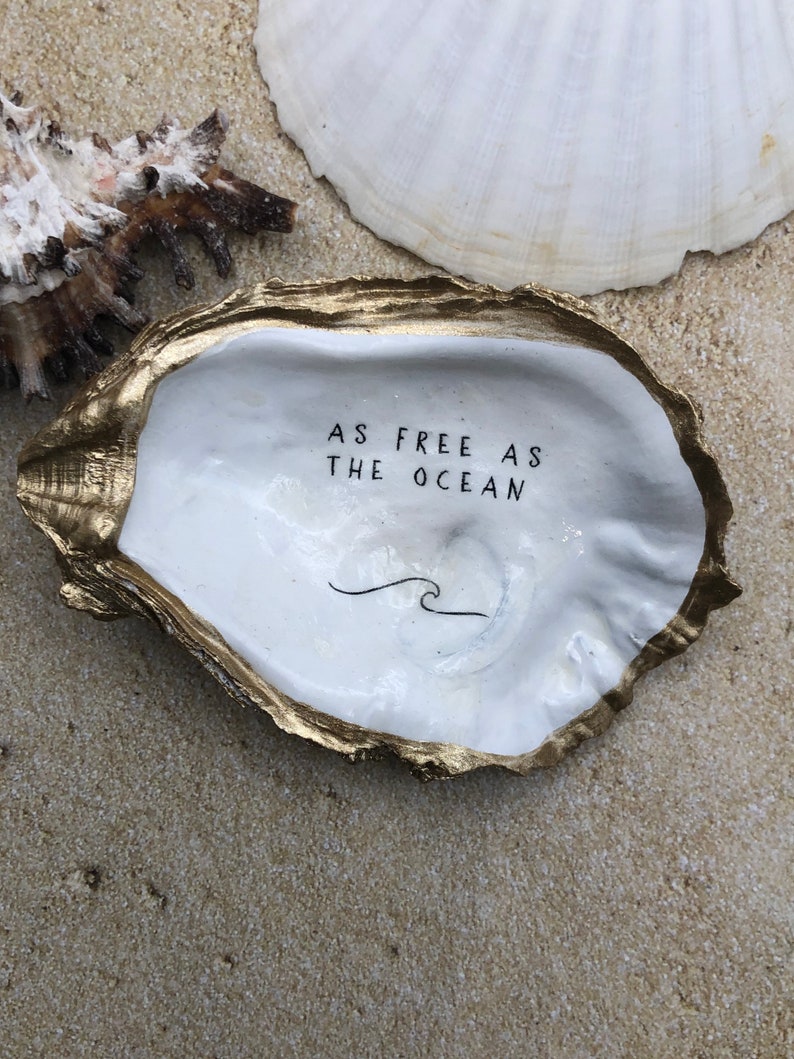 Jewelry Dish Oyster Shell Inspiration Collection Free as - Etsy