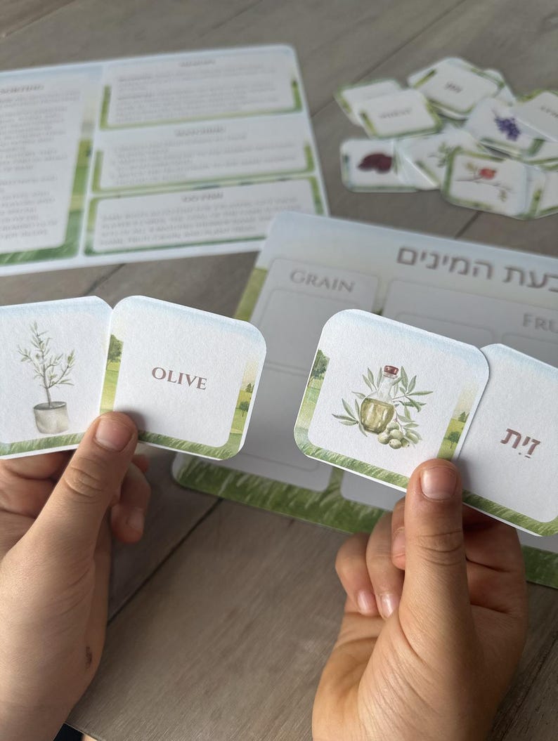 Tu Bishvat Game Pack - Instant Download | Shivat Haminim Jewish ...