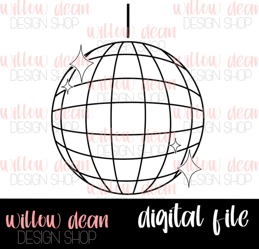 Disco Ball Cut File, Disco, Groovy File, Digital Download - Etsy