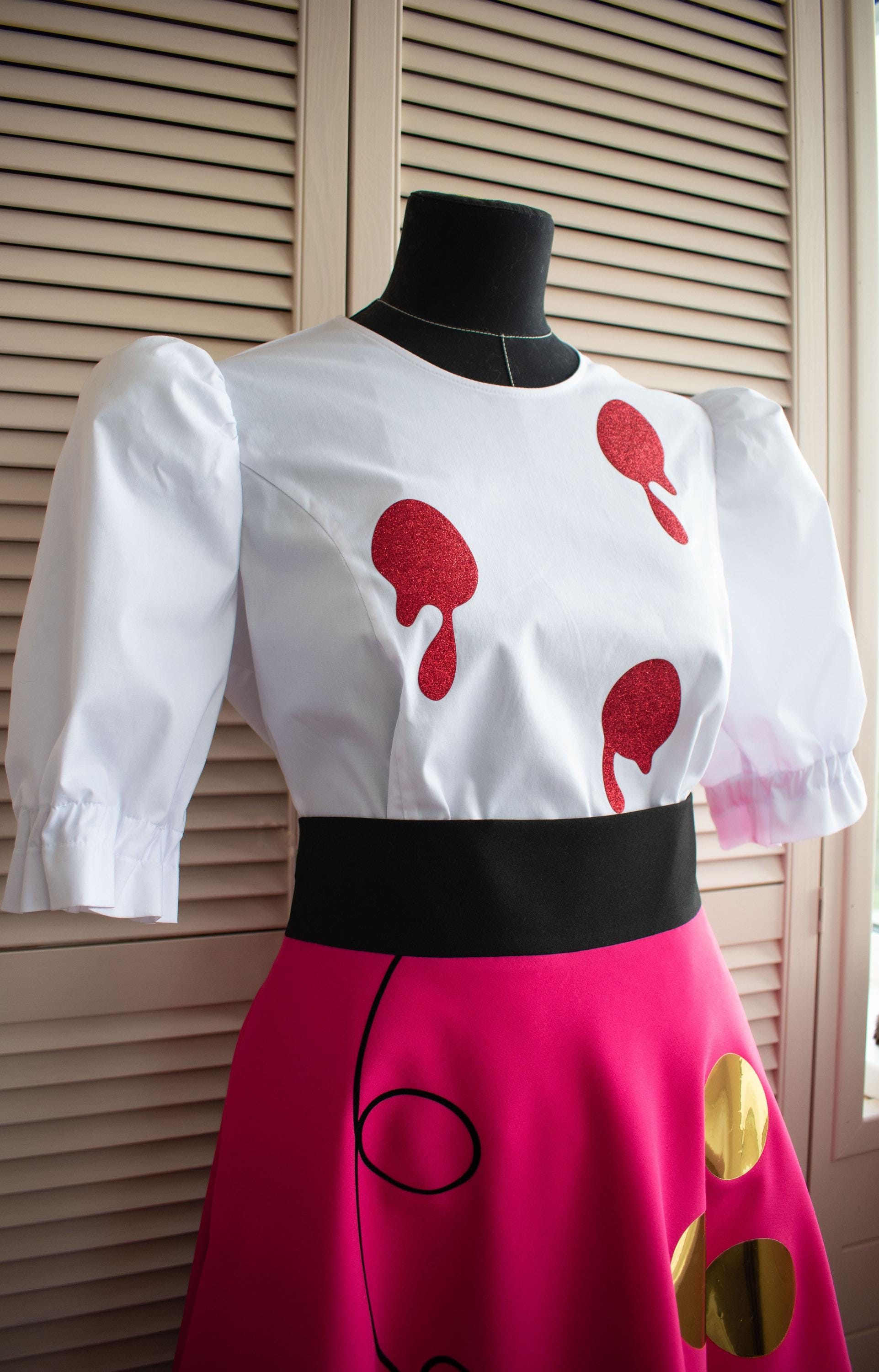 Niffty Hazbin Hotel Cosplay / Cottage Blouse / Boho Top / Gingham ...
