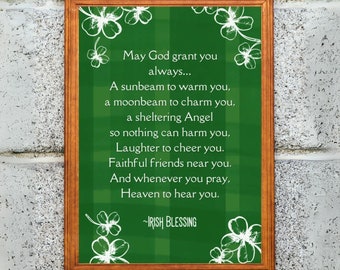 Irish Blessing Irish Blessing Sign, Irish Blessing Wall Art, Irish ...