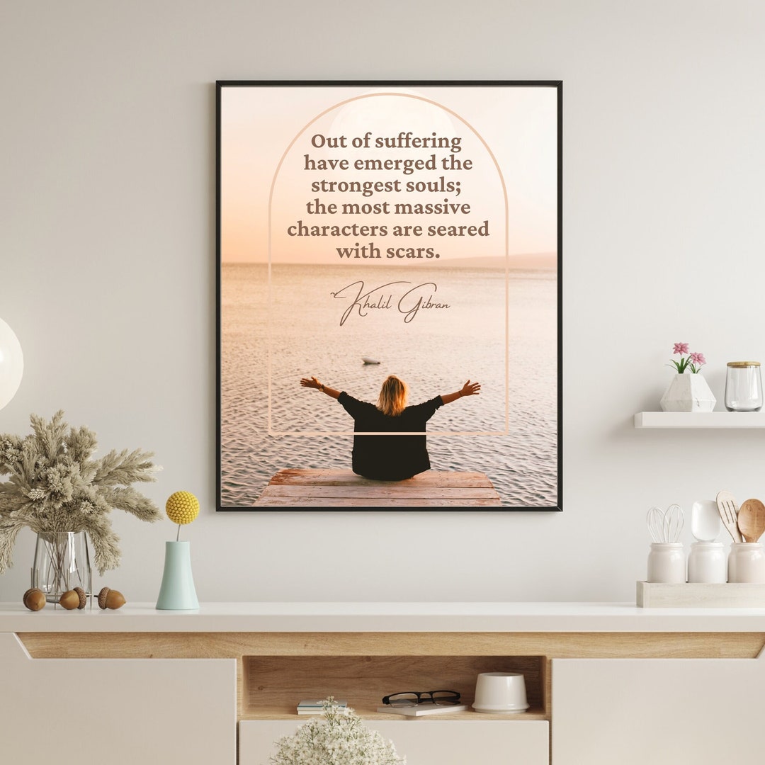 Suffering Poster | Quote Print | Great Gift | Motivational Quote ...