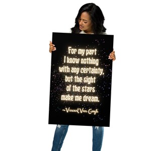 Van Gogh Quote Poster | Inspirational Poster | Dream Poster UNFRAMED - Etsy