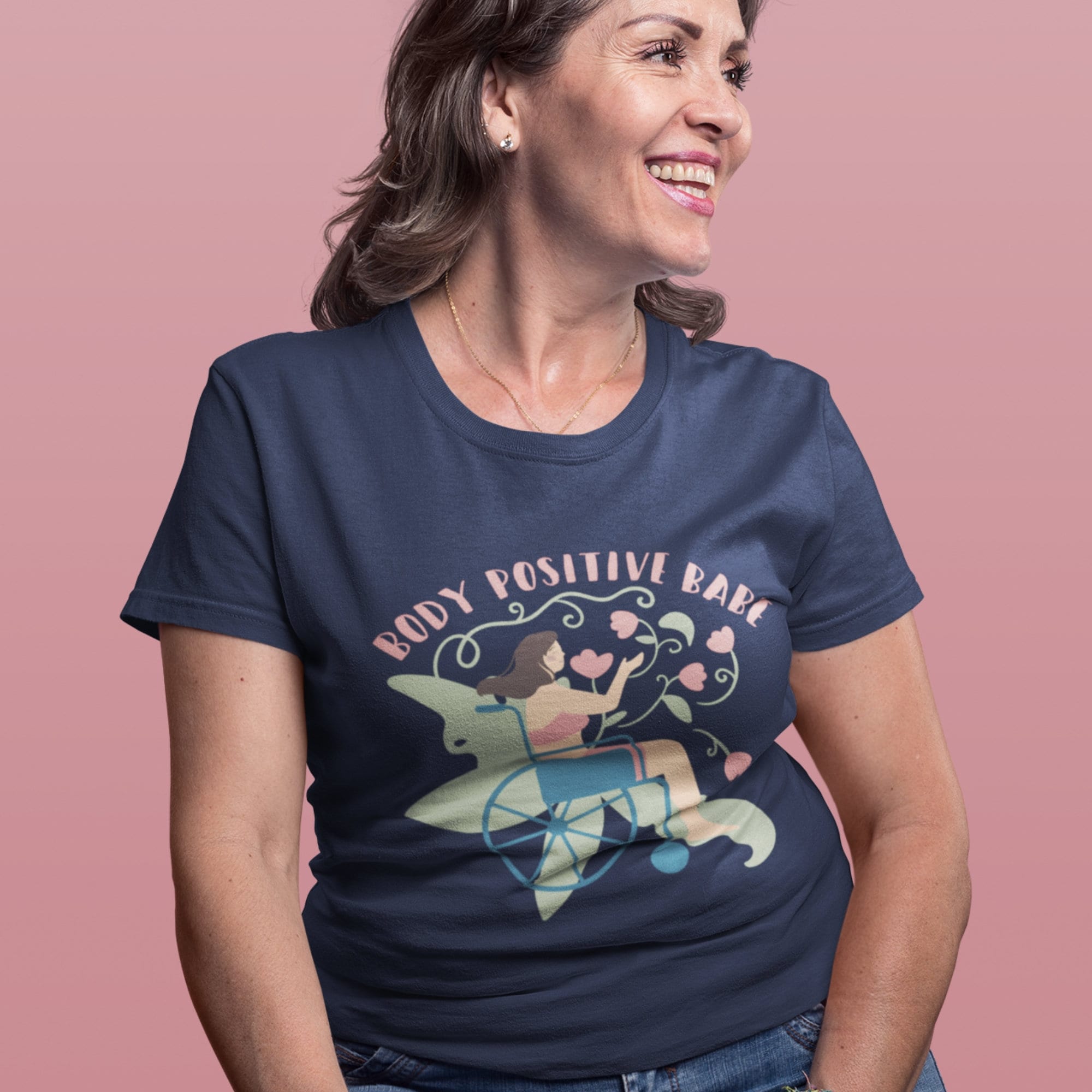 Body Positive Babe Body Positivity Love Your Body Disability Shirt ...