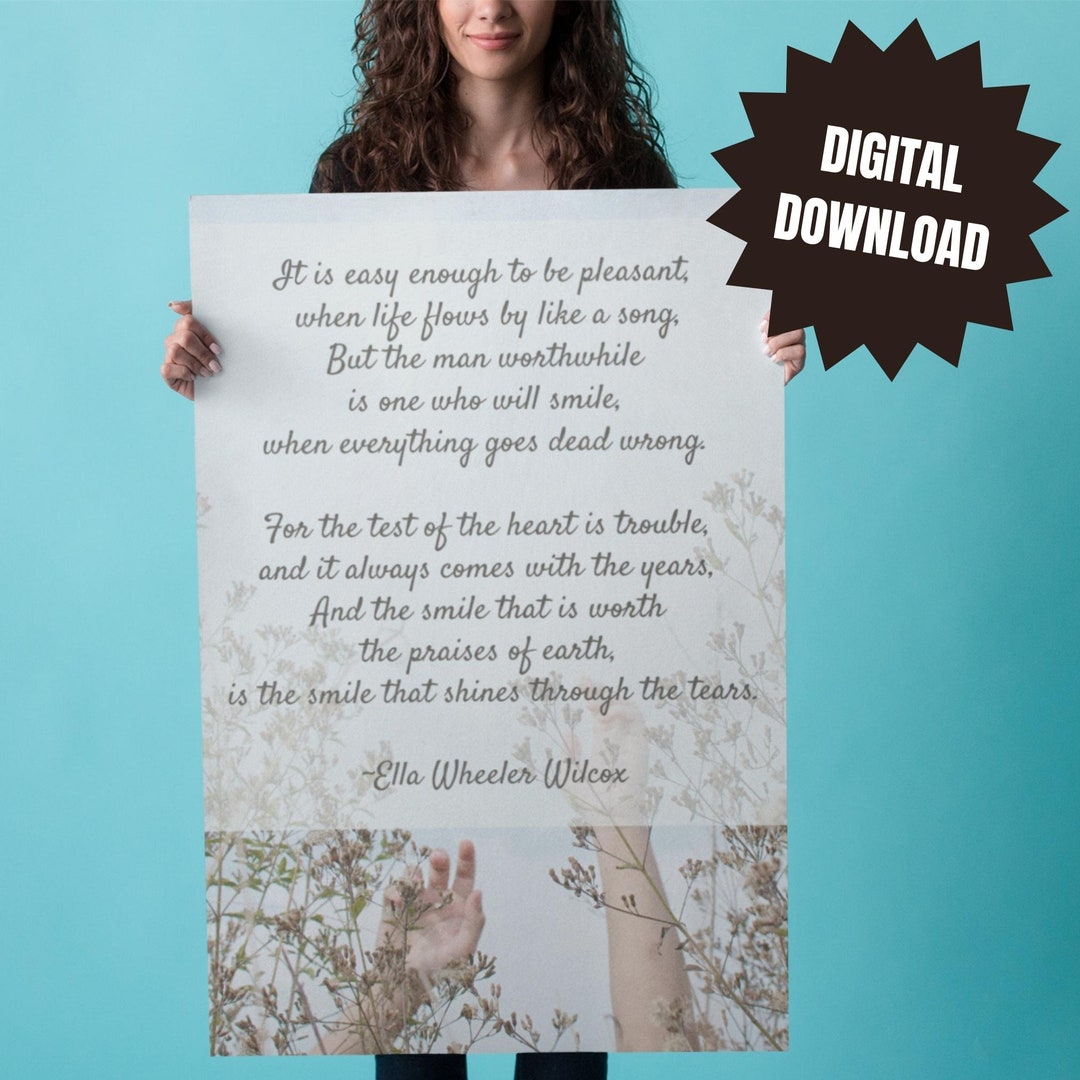 It's Easy Enough to Be Pleasant | Inspirational Poster *digital ...