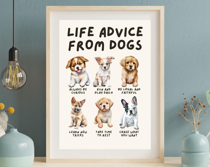 Life Advice From Cats Poster, Cat Wisdom Wall Art, Cat Lovers Gift ...