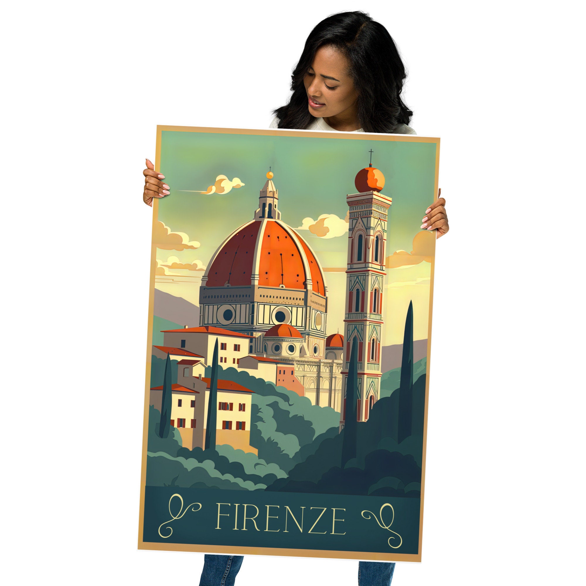 Firenze Poster Florenz Poster Italienisches Vintage Poster Kunstdruck ...