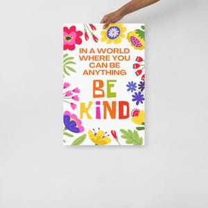 Kindness Matters Poster, Be Kind Wall Art, Inspirational Decor ...
