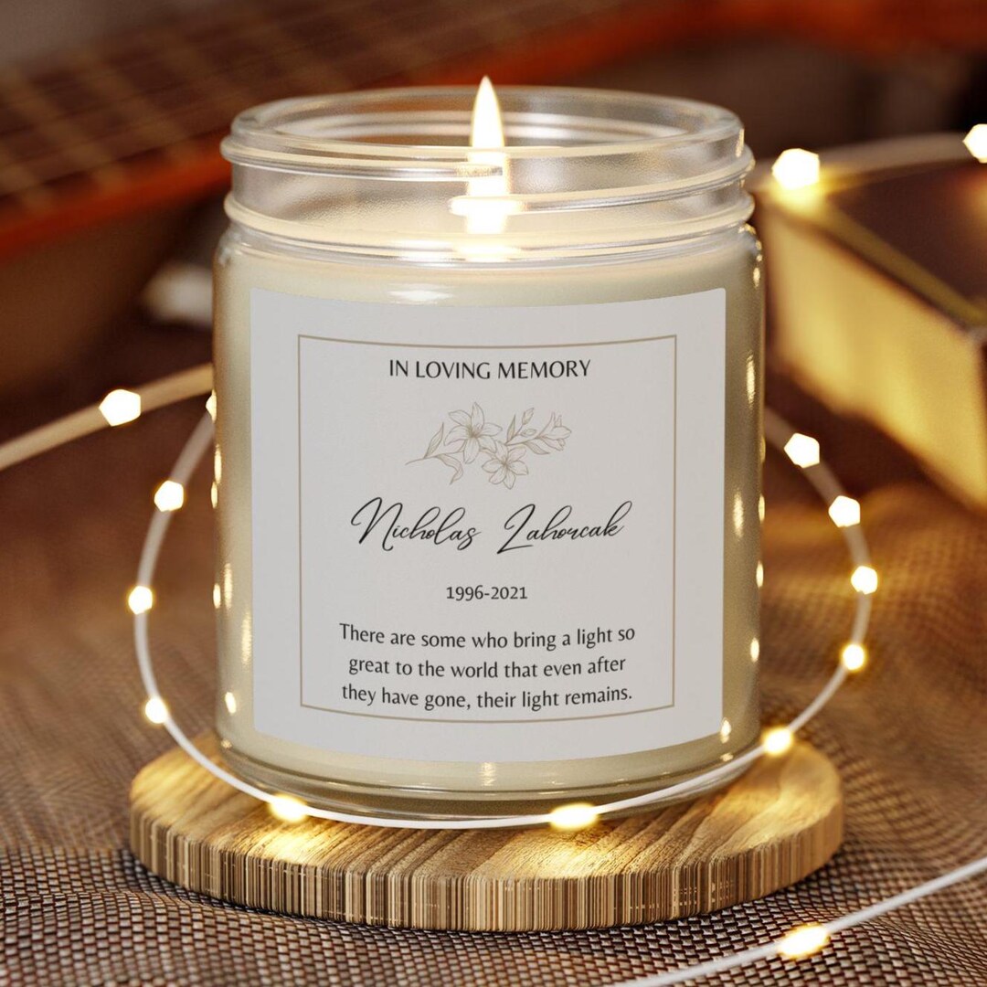 Personalized in Loving Memory Memorial 9 Oz Candle | Custom Name and ...